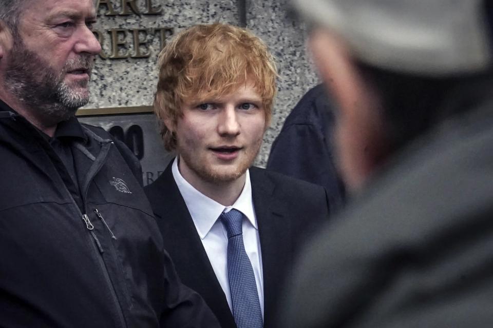 Ed Sheeran, on guitar, gets musical with a New York jury | Larry ...