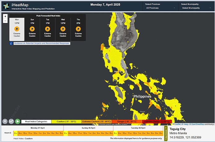 iHeatMap online monitoring guide for heat index available | BusinessMirror